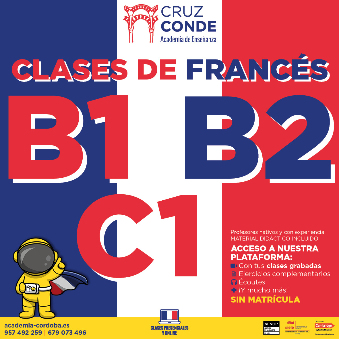 Curso intensivo de francés en Córdoba - Academia Cruz Conde